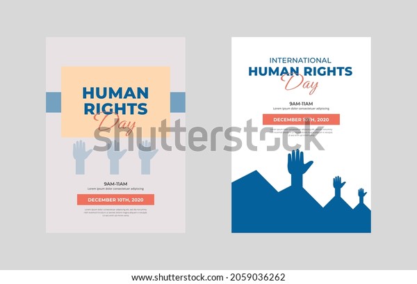 Human Rights Day Flyer Day Template Stock Vector (Royalty Free ...