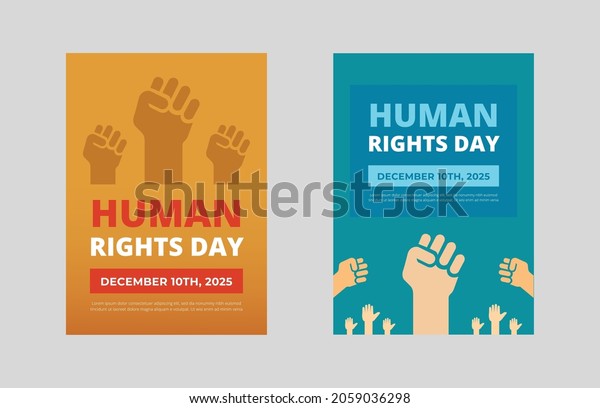 Human Rights Day Flyer Day Template Stock Vector (Royalty Free ...