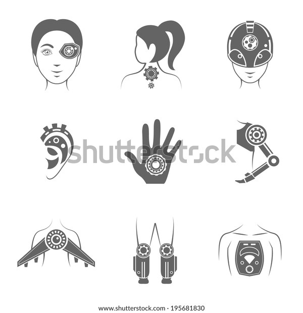 Human Robot Futuristic Digital Body Parts Stock Vector (Royalty Free ...