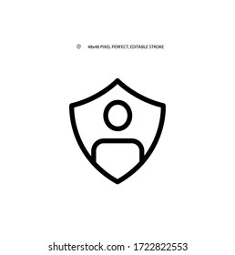 Human Safety Symbol Security Simple Black Stock Vector (Royalty Free ...