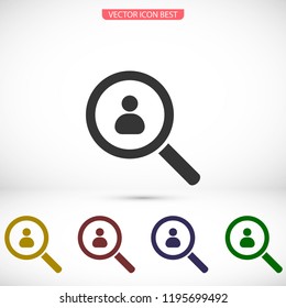 Human Search Icon Vector Stock Vector (Royalty Free) 1195699492 ...
