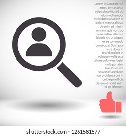 Human Search Icon Vector Stock Vector (Royalty Free) 1261581577 ...