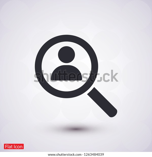 Human Search Icon Vector Stock Vector (Royalty Free) 1263484039 ...