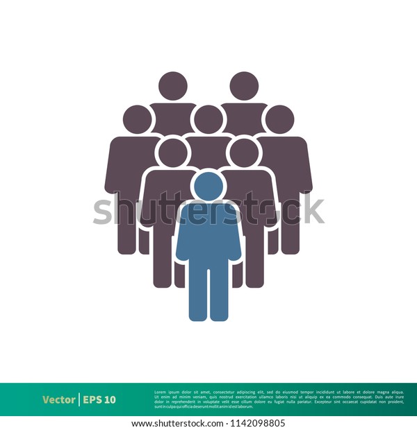 Human Shape People Crowd Icon Vector Stock Vector (Royalty Free ...