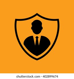 Human Shield Insurance Icon Stock Vector (Royalty Free) 402899671 ...