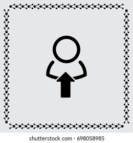 Human Silhouette Arrow Icon: เวกเตอร์สต็อก (ปลอดค่าลิขสิทธิ์) 698058985 ...