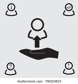 Human Silhouette Arrow Icon Stock Vector (Royalty Free) 700324819 ...