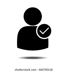 Human Silhouette Check Mark Stock Vector (Royalty Free) 460740118 ...