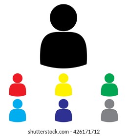 Human Silhouette Icon Set Stock Vector (Royalty Free) 426171712 ...