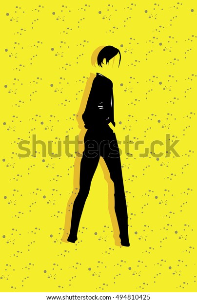 Human Silhouette Looking Over Shoulder Back Stock Vector (Royalty Free ...