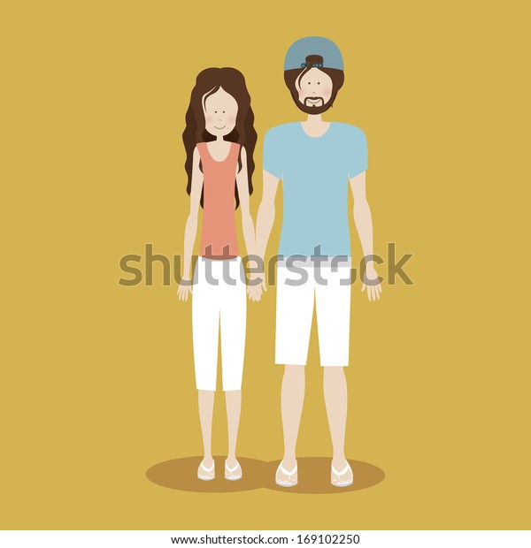 Human Silhouette Over Yellow Background Vector Stock Vector (Royalty ...
