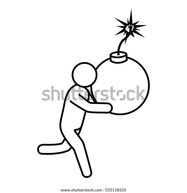 Human Silhouette Running Boom Stock Vector (Royalty Free) 535118335 ...