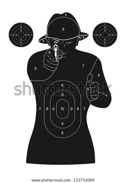 Human Silhouette Target Stock Vector (Royalty Free) 133716089 ...
