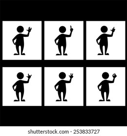 Human Silhouettes Set Stock Vector (Royalty Free) 253833727 | Shutterstock