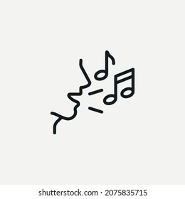 Human Sing Song Vector Sign Icon Stock Vector (Royalty Free) 2075835715 ...