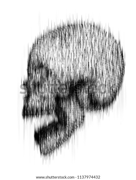 Human Skull Drip Ink On Background Stock Vector (Royalty Free ...