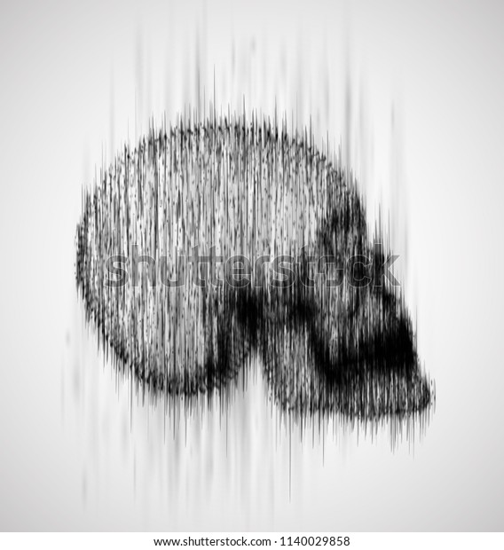 Human Skull Drip Ink On Background Stock Vector (Royalty Free ...