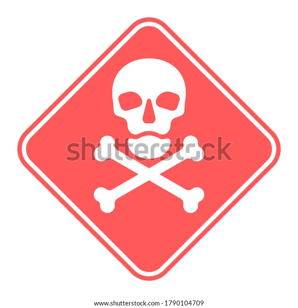Human Skull Full Face Crossbones Isolated Stock Vector (Royalty Free ...