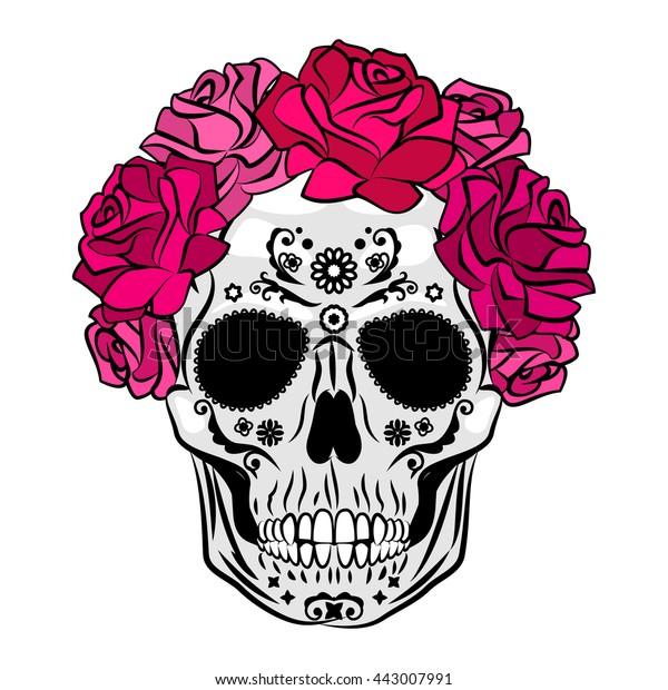 Human Skull Makeup Mexican Catrina Makeup Stock Vector (Royalty Free ...
