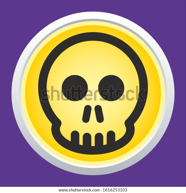 Human Skull Symbol Danger Abstract Concept Stock Vector (Royalty Free ...