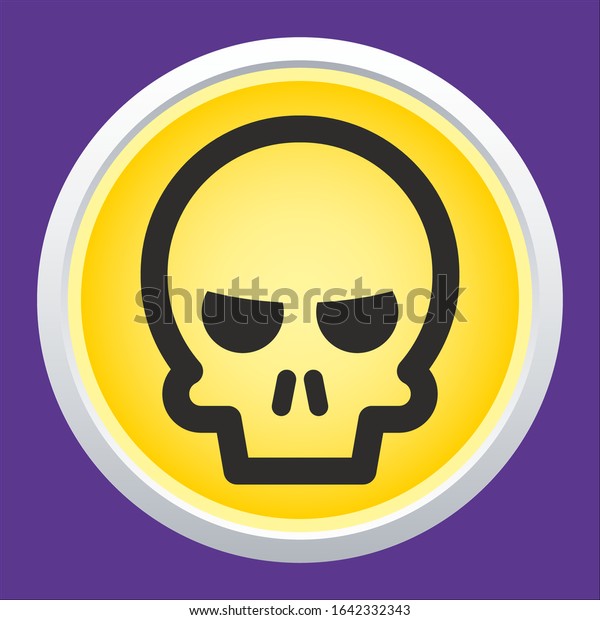 Human Skull Symbol Danger Abstract Concept Stock Vector (Royalty Free ...