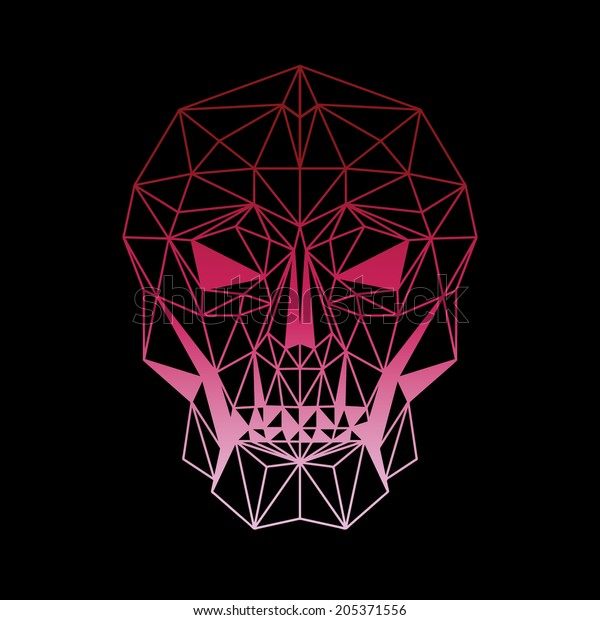 Human Skull Triangular Style Isolated On Stock Vector (Royalty Free ...