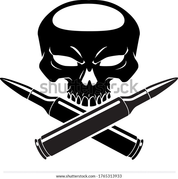 Human Skull Two Crossed Bullets Stock Vector (Royalty Free) 1765313933 Human Skull Two Crossed Bullets Stock Vector (Royalty Free) 1765313933