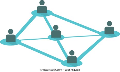 Human Social Connection Symbol On White Stock Vector (Royalty Free ...