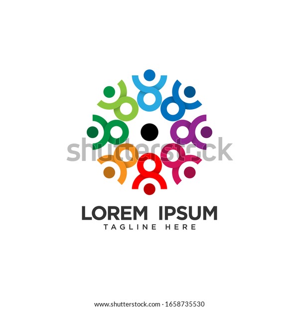 Human Social Unity Together Connection Relation Stock Vector (Royalty ...