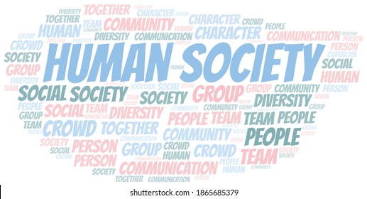 Human Society Word Cloud Create Text Stock Vector (Royalty Free ...