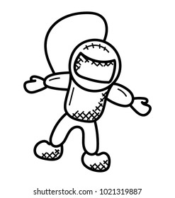 Human Spaceflight Flying Astronaut Doodle Icon Stock Vector (Royalty ...