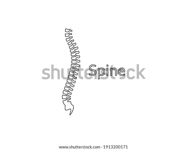 Human Spine Anatomy Backbone Icon Vector: vetor stock (livre de ...