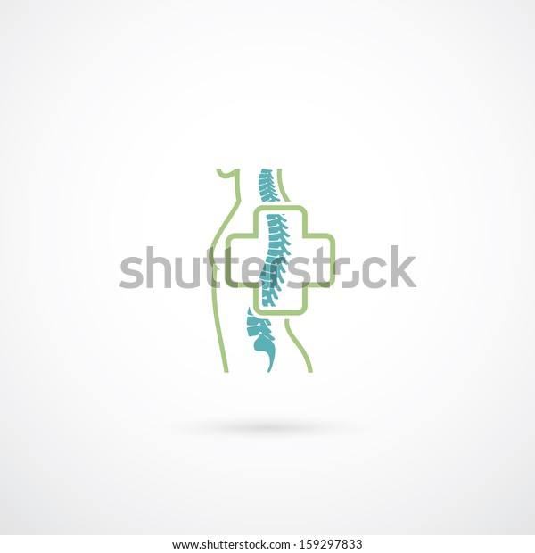 Stock vektor „Human Spine Symbol Cross Vector Illustration“ (bez ...