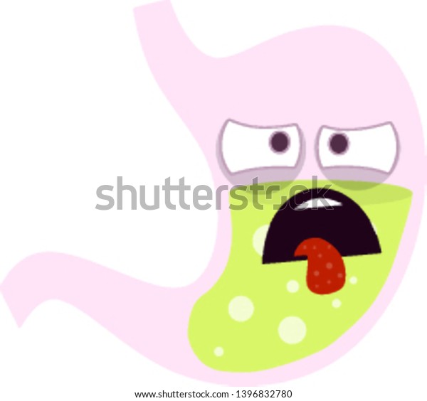 Human Stomach Angry Sad Face Eye Stock Vector (Royalty Free) 1396832780 ...