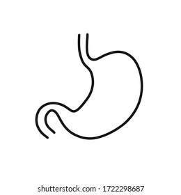 Human Stomach Doodle Icon Vector Illustration Stock Vector (Royalty ...