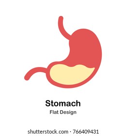 Human Stomach Flat Vector Illustration Stock Vector (Royalty Free ...