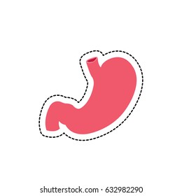 Human Stomach Icon Sticker Stock Vector (Royalty Free) 632982290 ...