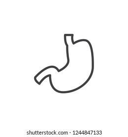 Human Stomach Outline Icon Linear Style Stock Vector (Royalty Free ...