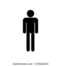 Human Symbol Icon Vector Icon Man Stock Vector (Royalty Free ...