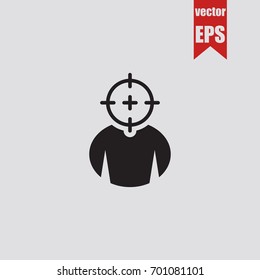 Human Target Icon Trendy Isolated On Stock Vector (Royalty Free ...