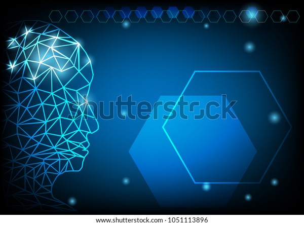 Human Technology Creative Thinking Concept Head Stock Vector (Royalty ...