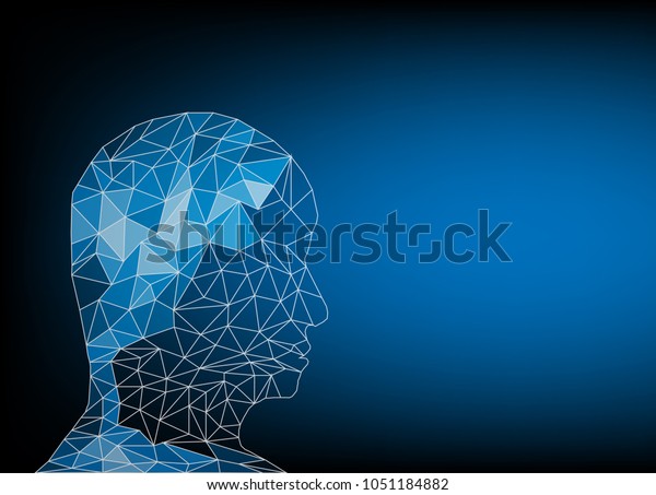 Human Technology Creative Thinking Concept Head Stock Vector (Royalty ...