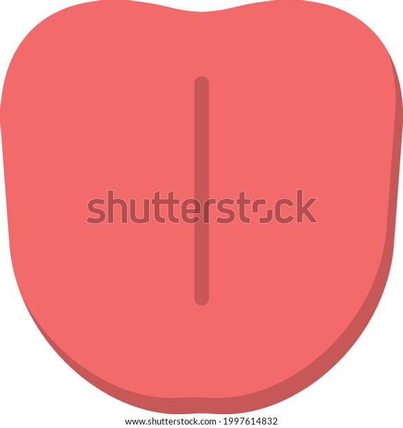 Human Tongue Isolated Vector Illustration Stock Vector (Royalty Free ...