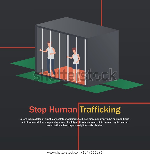 Human Trafficking Victim Conceptchildren Imprisoned Victims Stock ...