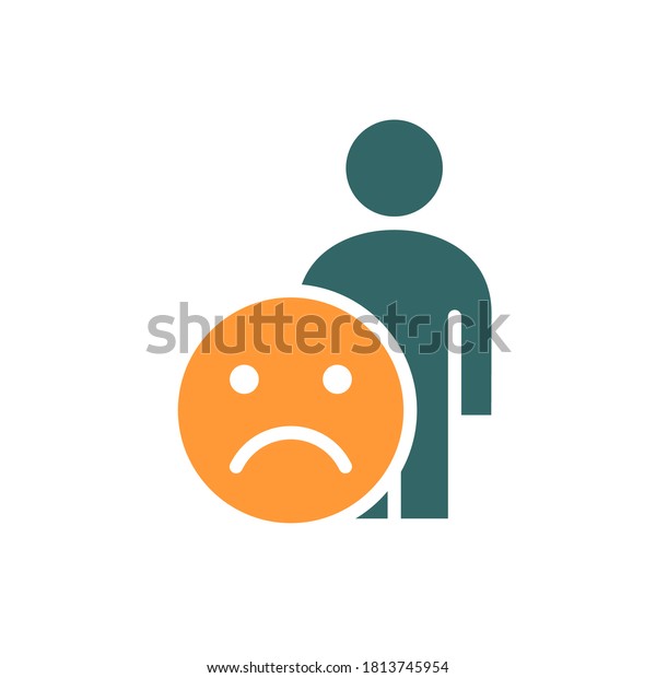 Human Unhappy Emotions Colored Icon Upset Stock Vector (Royalty Free ...