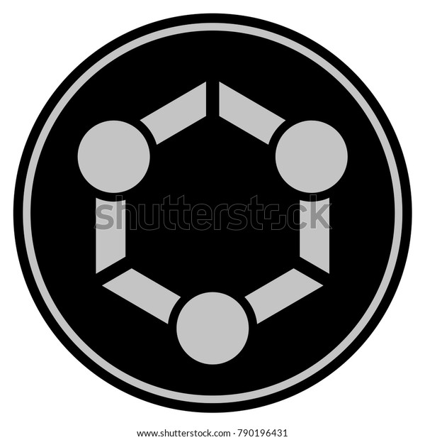 Human Union Black Coin Icon Vector Stock Vector (Royalty Free ...