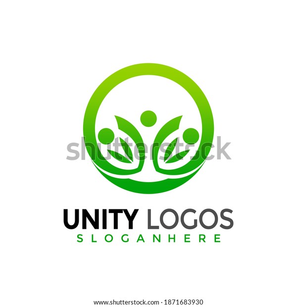 Human Unity Logo People Group Modern Stock Vector (Royalty Free ...