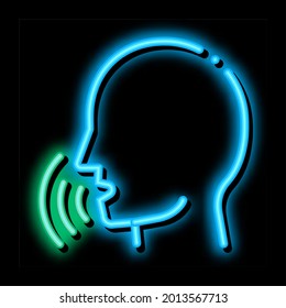 Human Voice Control Neon Light Sign Stock Vector (Royalty Free ...
