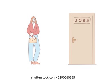 Human Waiting Lobby Stand Waiting Job Stock Vector (Royalty Free ...