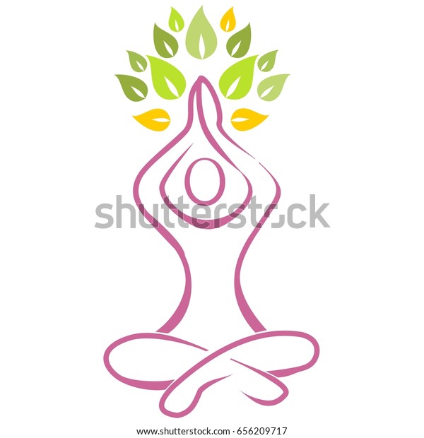 Human Yoga Pose Combination Nature Stock Vector (Royalty Free ...